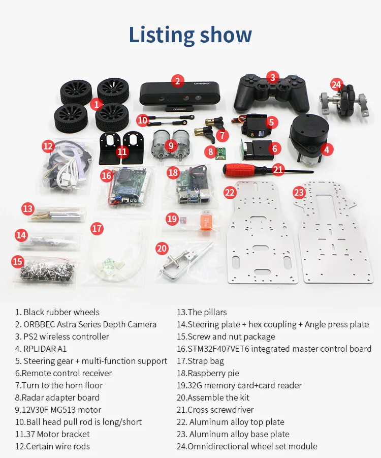 Raspberry Pi ROS Robot Car - ROS Educational Robot, Provide Raspberry pi ROS, STM32, Lidar ...