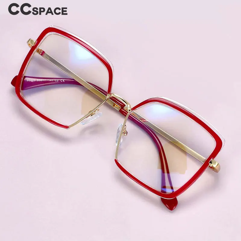 54078-Half-Frame-Square-Big-Frame-Anti-Blue-Light-Optical-Glasses ...