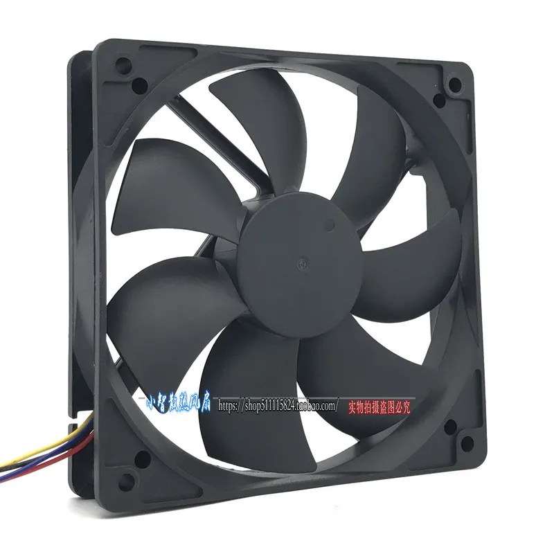 original 4-wire PWM silent computer case cooling fan 12025 12V 0.35A ...