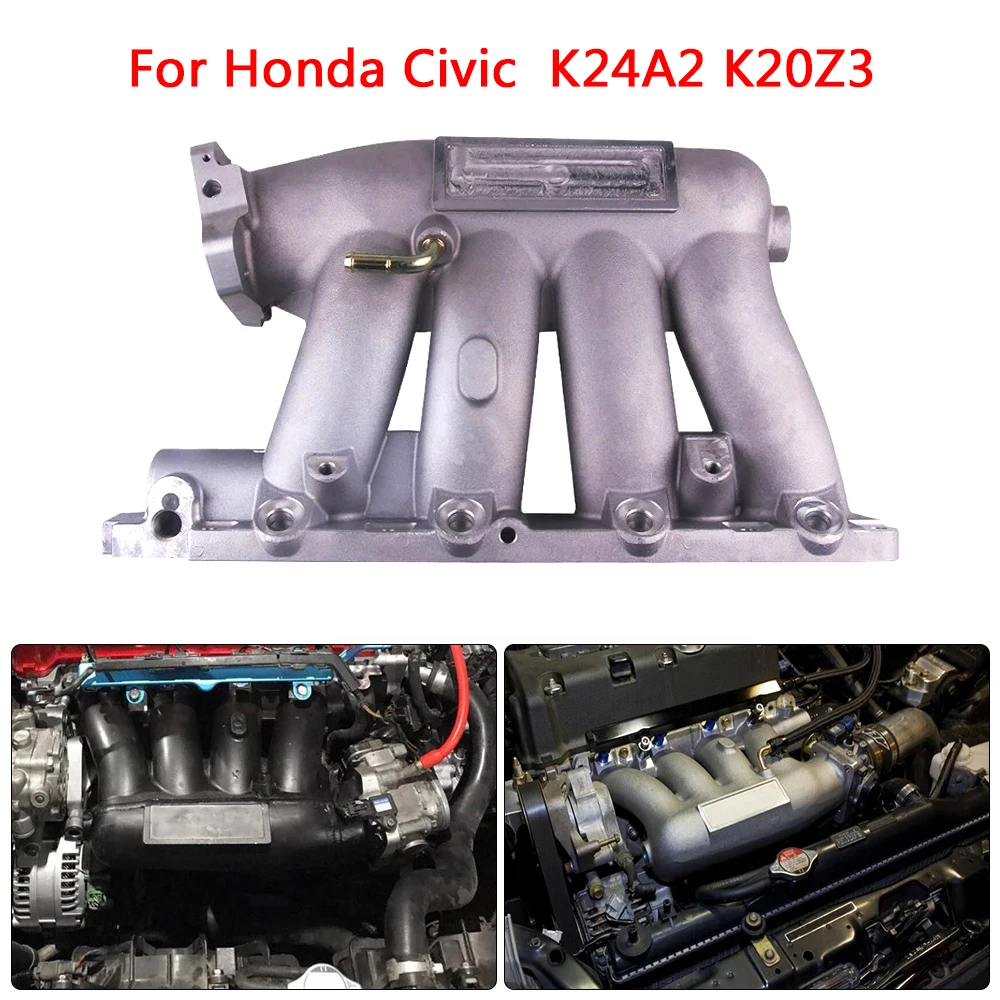 For Honda 06-11 Civic K-Series K24A2 K20Z3 Aluminum Intake Manifold FOR ...