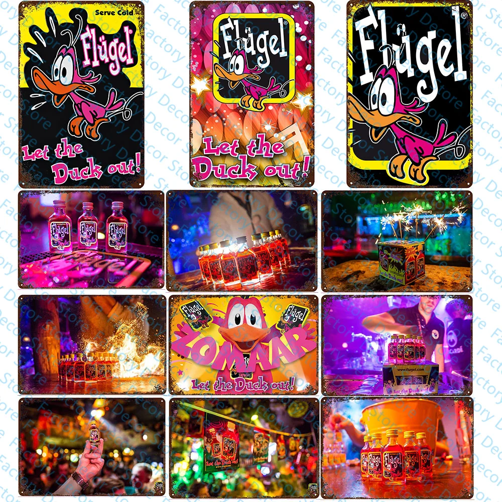 Flugel-Bier-Tin-Teken-Drinken-Teken-Laat-De-Eend-Out-Metal-Posters-Iron ...