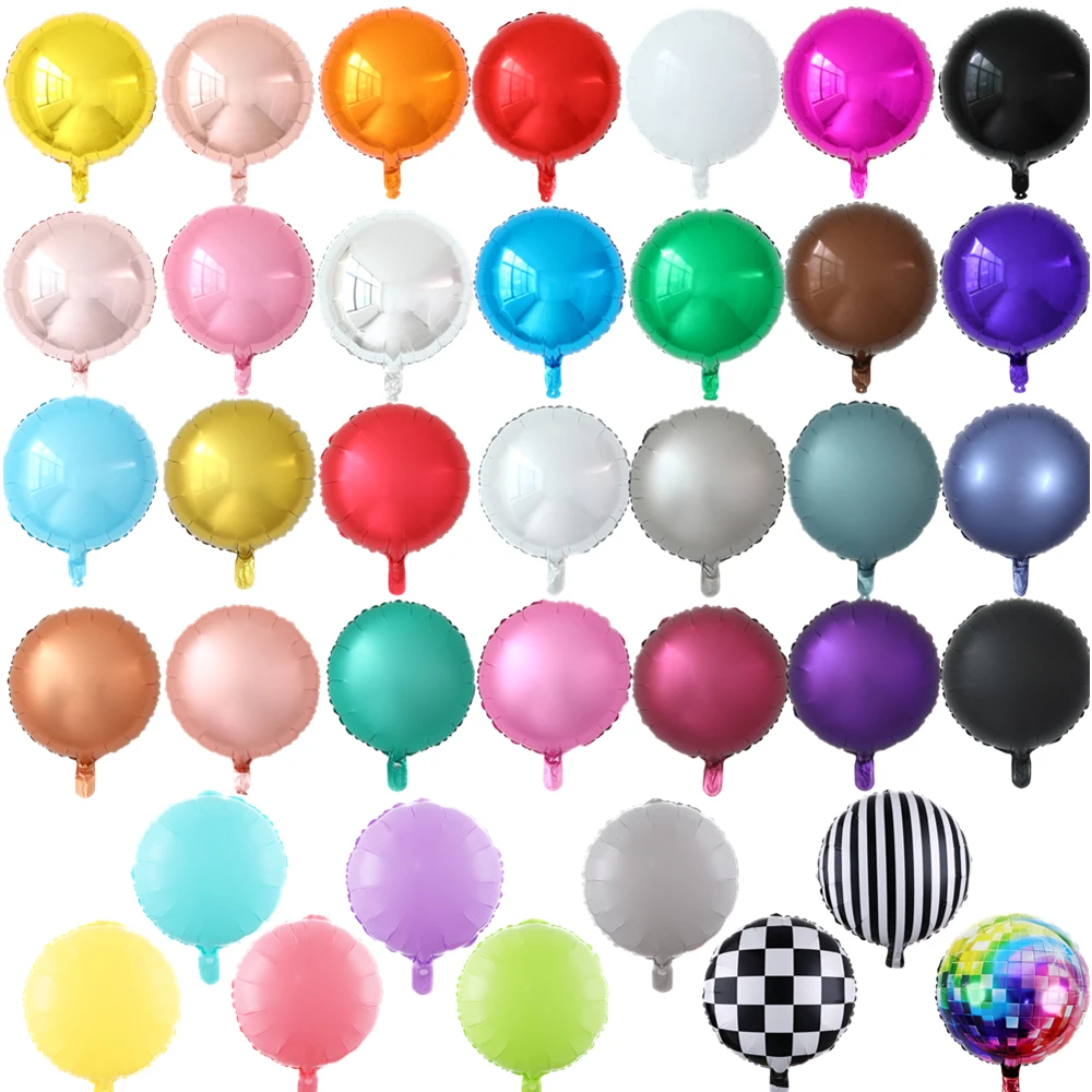 10pcs 18inch Metallic Pure Round Foil Balloon Wedding Decoration ...