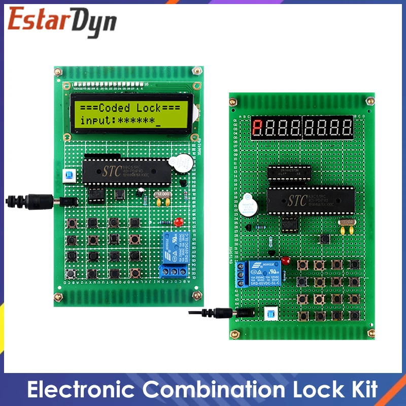 51 MCU electronic password lock design kit Microcontroller Electronic Code Lock electronic diy ...