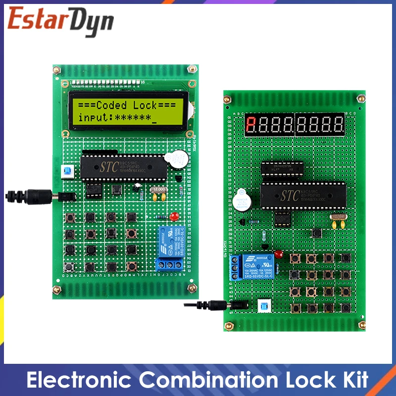 51 MCU electronic password lock design kit Microcontroller Electronic ...