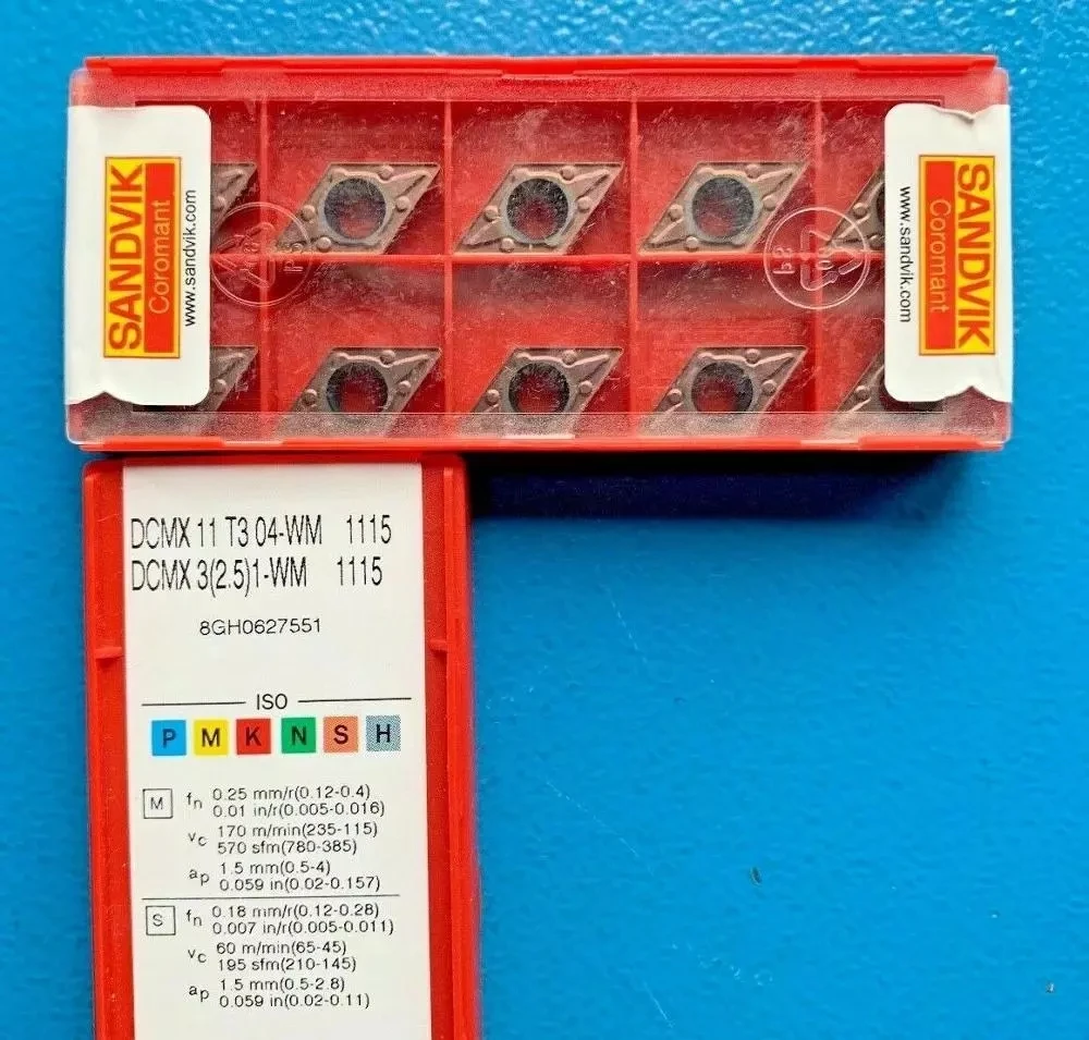 10PCS CARBIDE INSERT DCMX 11T304-WM 1115 - AliExpress