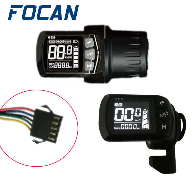 전기 자전거 자전거 Lcd 디스플레이 엄지 시프터 핸들 포함 전기 스쿠터 Gz3 패널 부품 24v 36v 48v