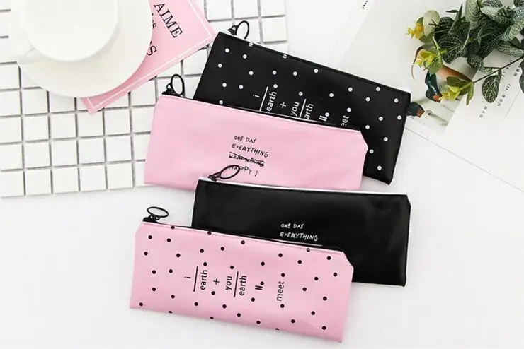 Trousse scolaire,1 pièce Lytwtw du Point Lettre Stylo Crayon Sac En ...