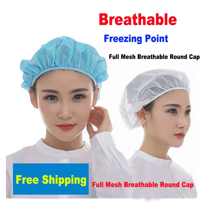Thick-Non-Woven-Disposable-Caps-Breathable-Anti-Dust-Round-Hat-With ...