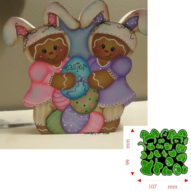 Metal-Cutting-Dies-Gingerbread-man-happy-easter-Scrapbooking-Paper ...