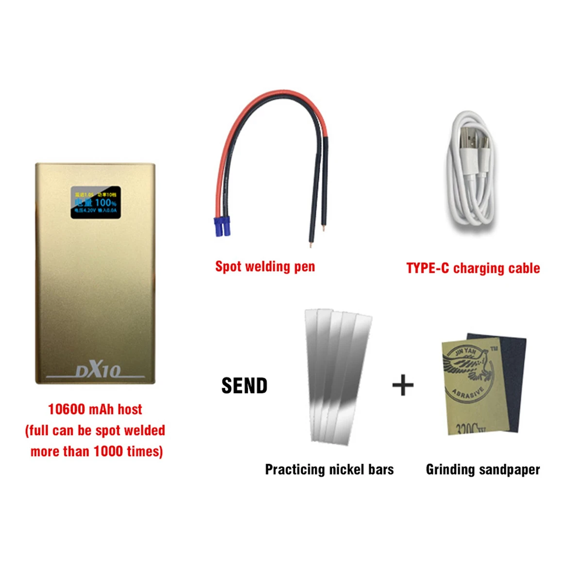 10600 mAH přenosná bodová svářečka LED nastavitelná -20 kroků | Aukro