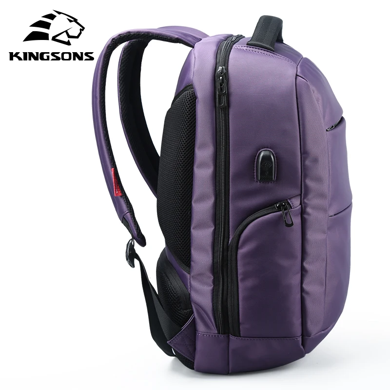 Kingsons рюкзак для ноутбука с функцией внешней зарядки USB, Женская ...