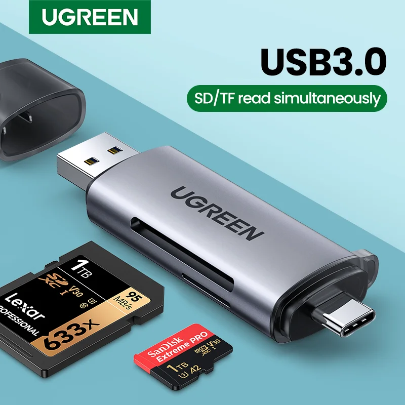 Ugreen Card Reader Usb3.0 Usb C Sd Micro Sd Card Reader For Laptop ...
