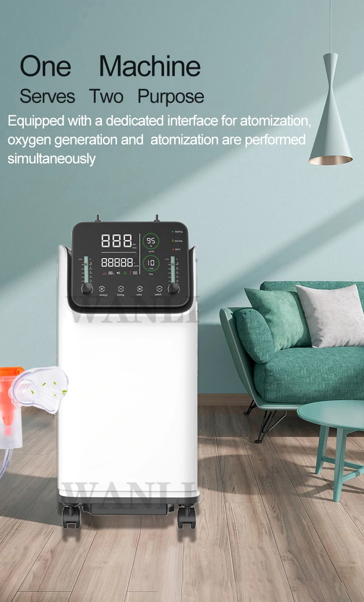 ZY-10AW 10L Portable Oxygen Concentrator Home Care Medical Equipment ...