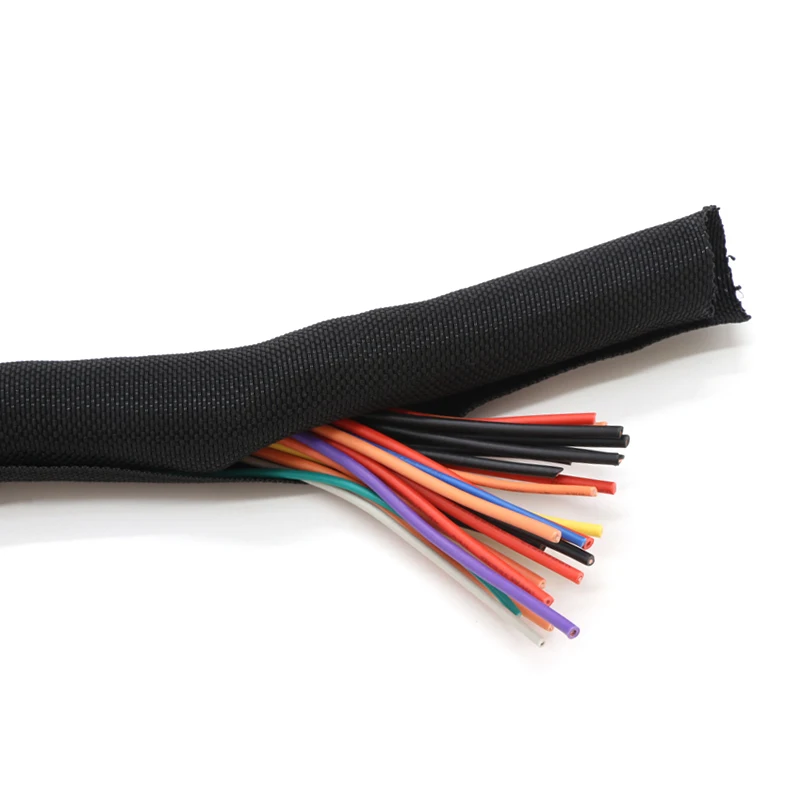 5mm~65mm Sleeving Black Self Closing Cable Sock Wrap Braided Cabling ...