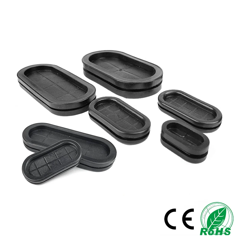 10pcs/lot Oval Rubber wire grommet gasket clamp Electric box inlet ...