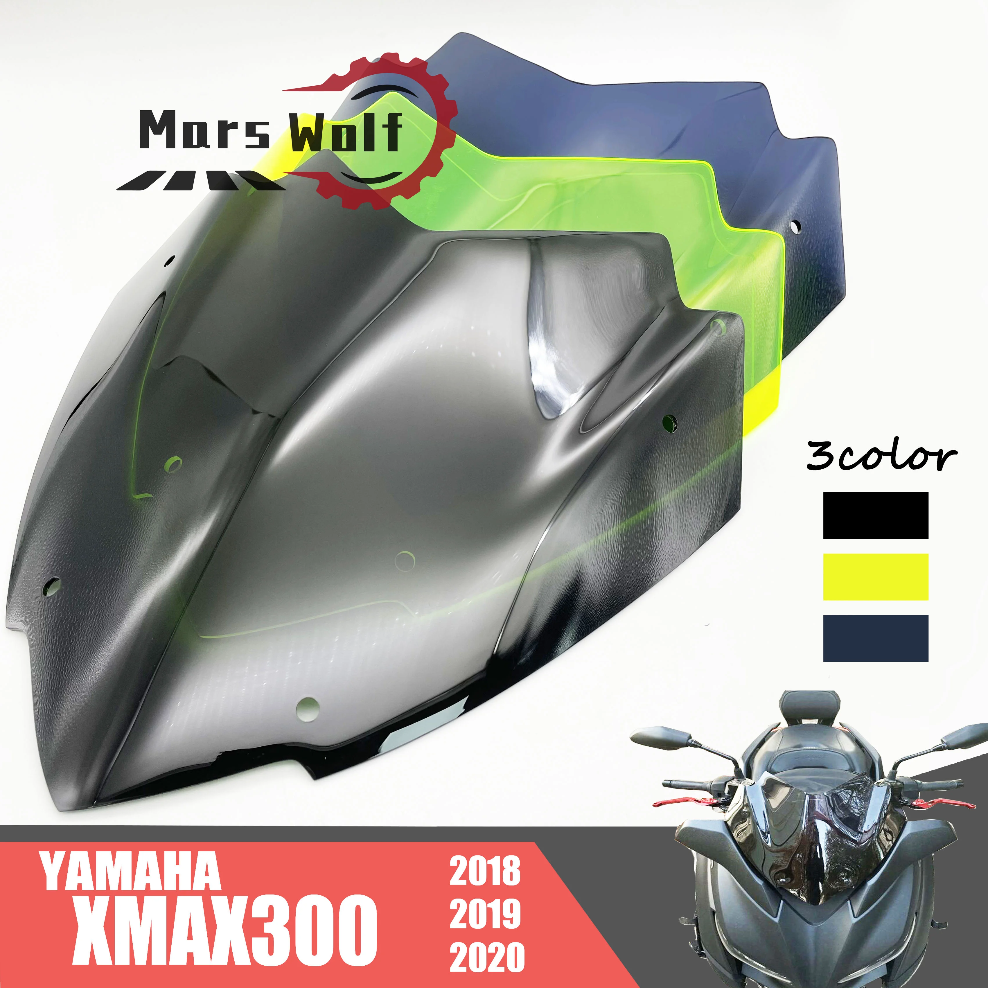 Motorcycle Sports Windshield WindScreen Visor Viser Fits For XMAX300 ...