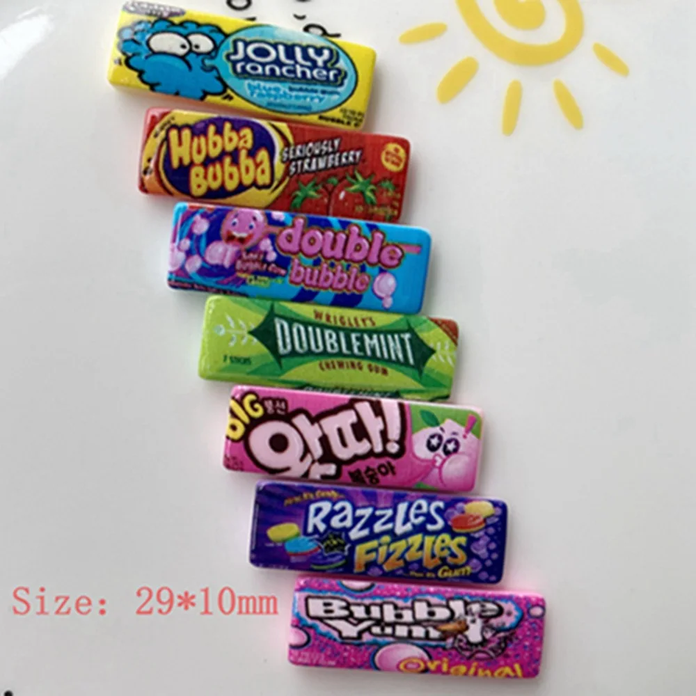 20Pcs Simulation Chewing Bubble Gum Flatback Resin Cabochon Kawaii Fake ...