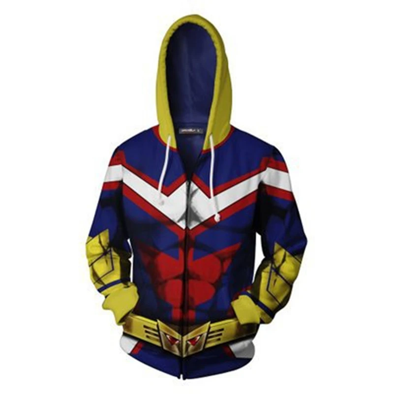 My Hero Academia Zipper Coat All Might Izuku Midoriya Anime Jacket Boku ...