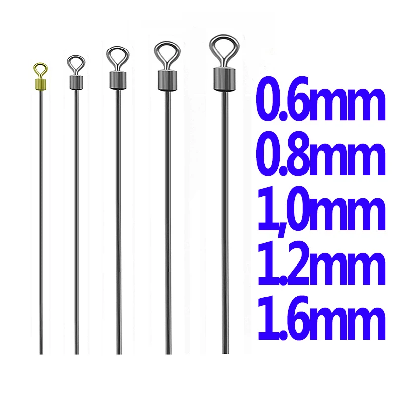 20pcs-Hard-Steel-Wire-Long-Pole-Fishing-Swivels-Ball-Bearing-Swivel ...