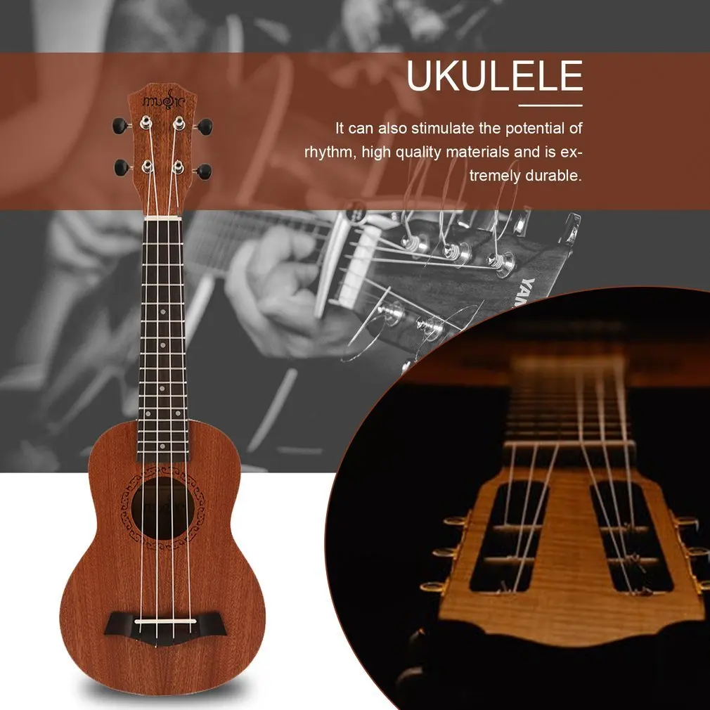 21 Inch Soprano Acoustic Ukulele Guitar 4 Strings Ukelele Guitar ...