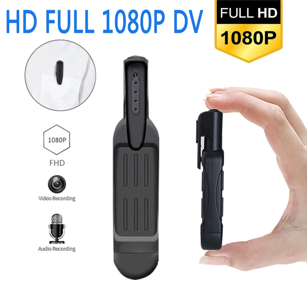 T189 mini câmera completa hd 1080p câmera secreta wearable pequena ...