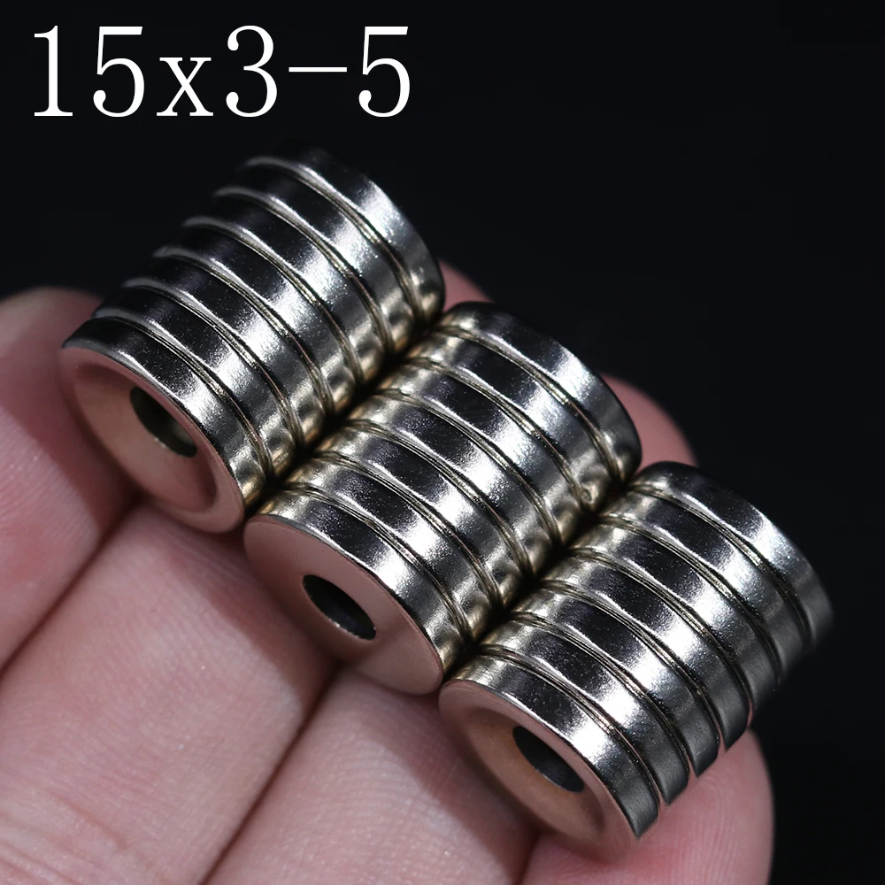 Imán de neodimio redondo, imanes permanentes superpotentes, 15mm x 3mm ...