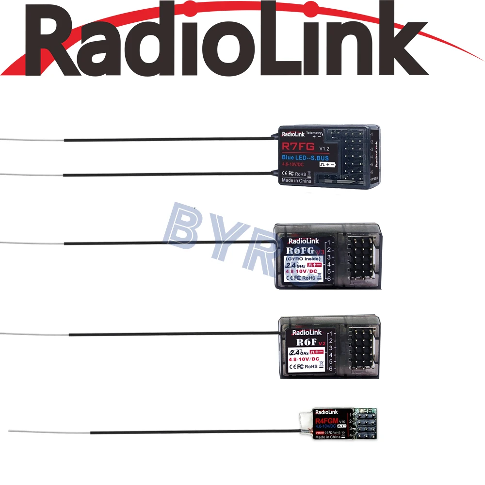 Radiolink 2.4G Receiver R6FG 6 Channel with Gyro and HV Servo Long ...