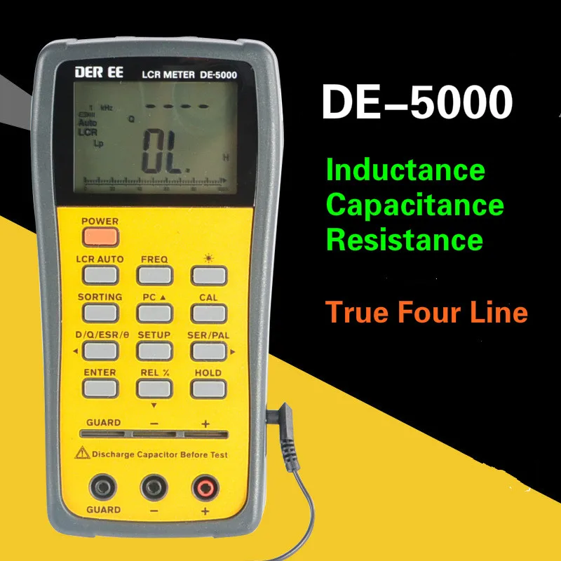 DE-5000-True-Four-Line-Digital-LCR-Bridge-Meter-Multimeter-High ...