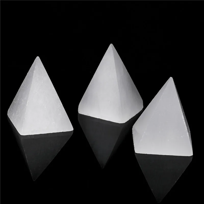Natural-stone-White-Selenite-Pyramid-Crystal-Minerals-energy-Healing ...