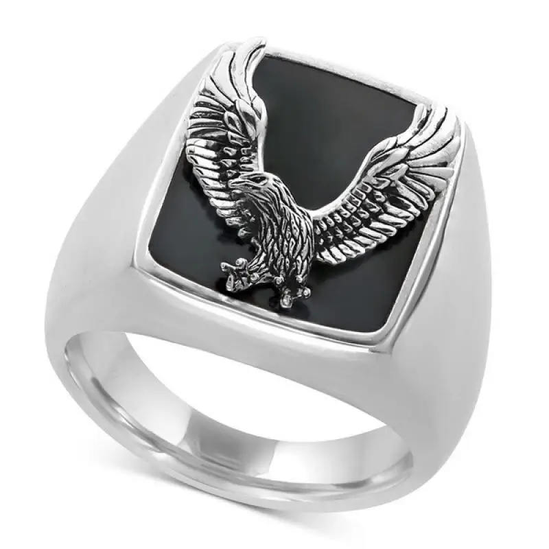 Domineering Retro Eagle Vedrfolnir Rings for Men Classic Viking Condor ...