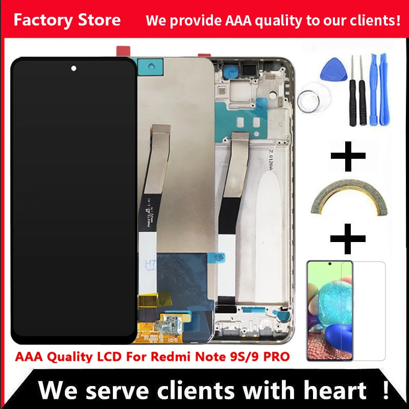10-Touch-AAA-Quality-LCD-For-Xiaomi-Redmi-Note-9S-LCD-With-Frame ...
