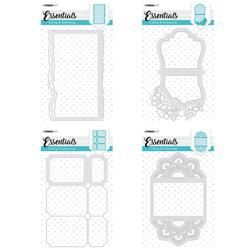 Four Kinds Frame Metal Cutting Dies for DIY Scrapbook Album Paper Card ...