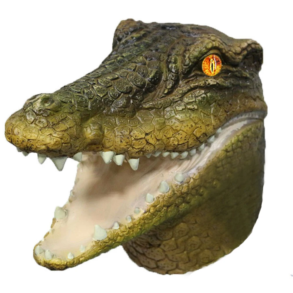 Latex Animal Predatory Aquatic Reptile Crocodile Alligator Head Party ...