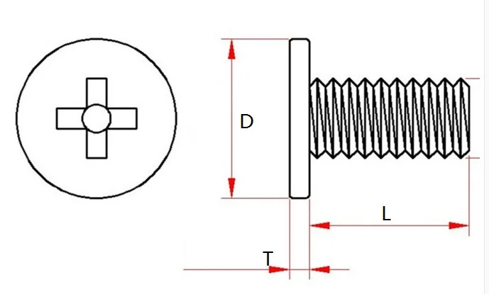 Fillister Head Cap Screw Dimensions