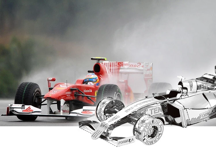 Formula 1 1970's Style Metal Model Car Kit 3D Laser-cut DIY Model Build ...