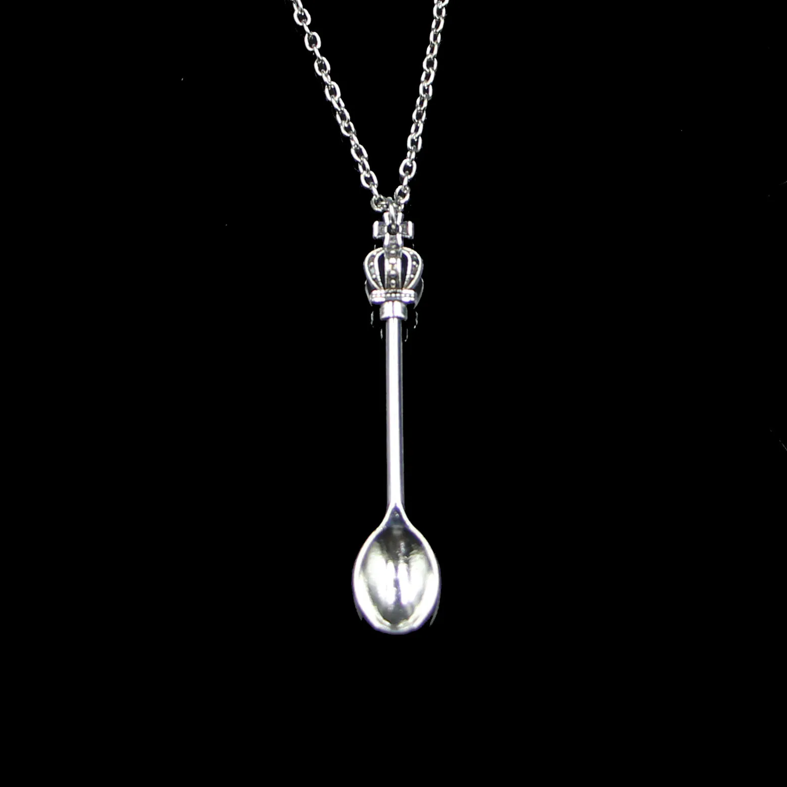 20pcs 57*9mm Kitchen Spoon Crown Pendant Necklace Short Long DIY ...