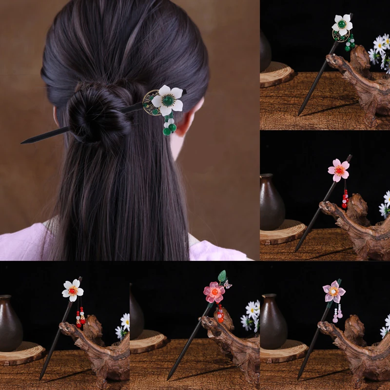 Chinese Wooden Hair Sticks