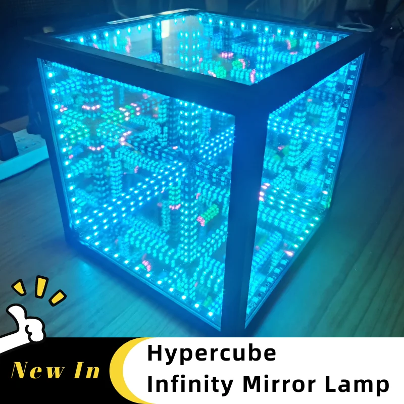 LED Hypercube Infinity Mirror Light RGB Cube Lamp Sound Control With ...