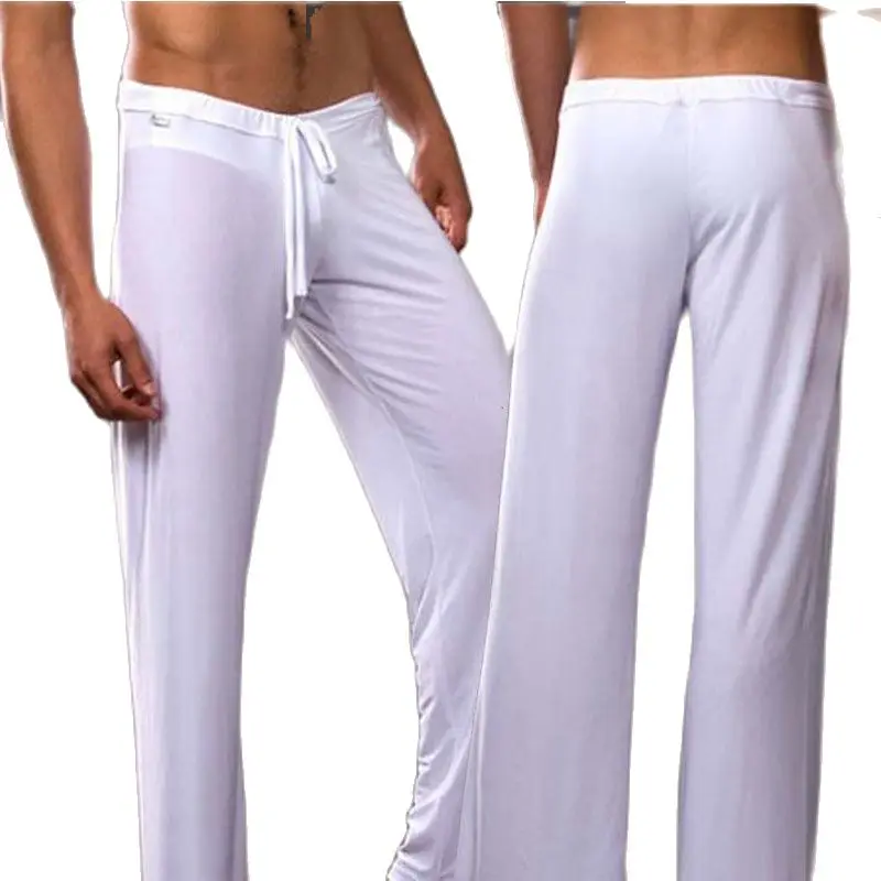 Yoga Ice Silk Thin Low-waist Breathable Men's Mesh Sleep Pants ...