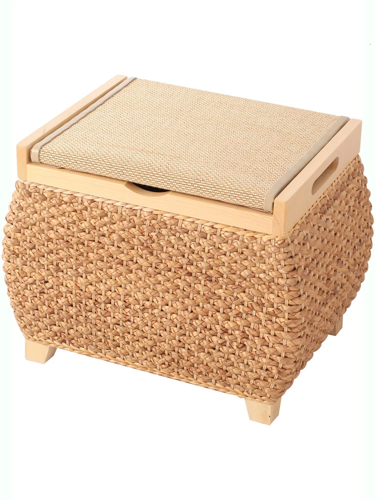 Rattan Weaving Storage Stool Yes? When Stool Sit Household Many ...