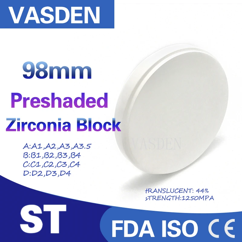 A1 Color Zirconia Block Dental Lab Materials CADCAM Milling Preshaded ...