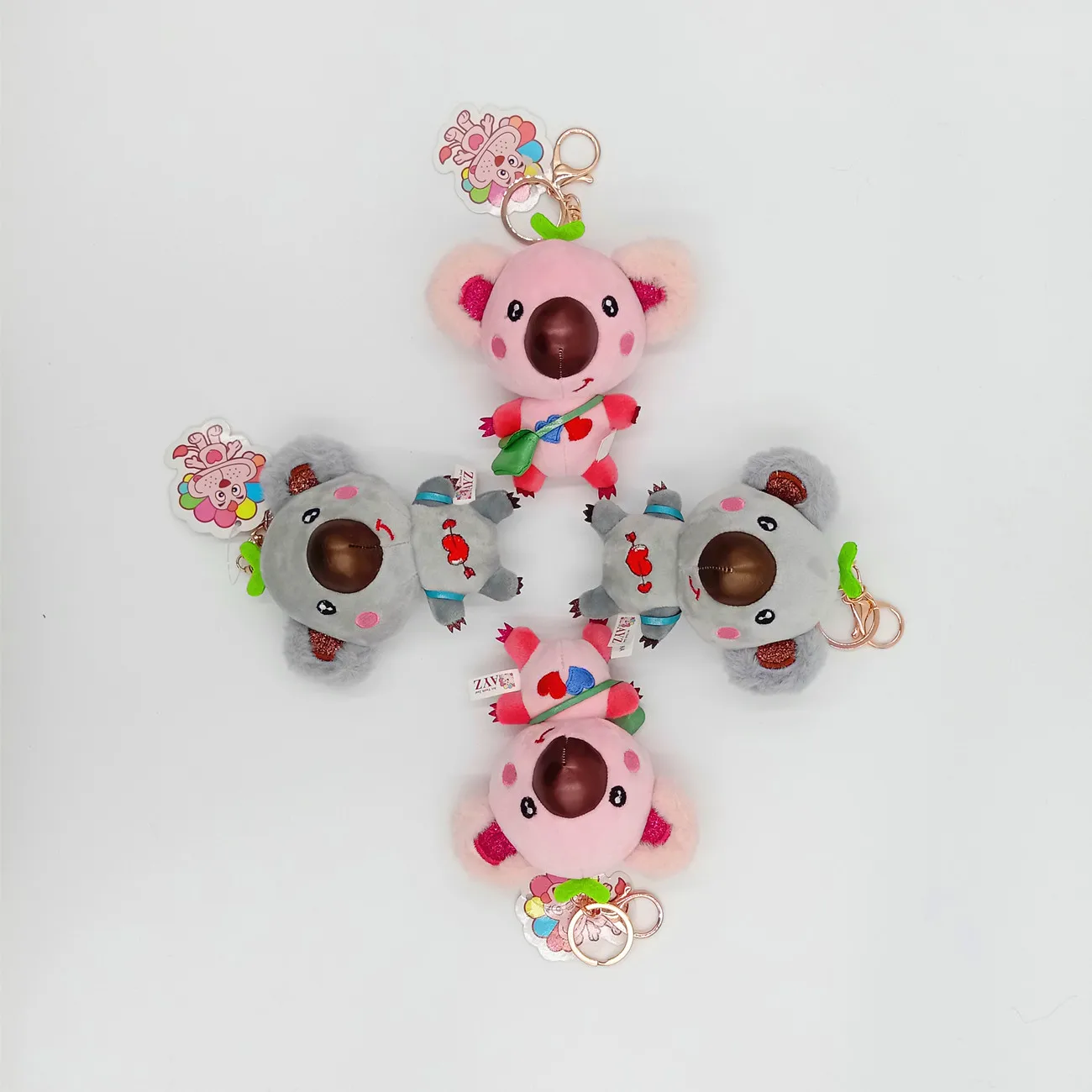 Kawaii Mini Fluffy Koala Stuffed Keychain Toys For Kids - KawaiiMerch.com