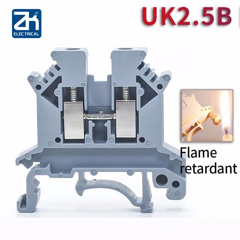 10 pcs UK 2.5B 범용 패널 마운트 피닉스 접촉 스크류 터미널 블록 UK2.5 범용 Din 레일 커넥터 도체|터미널 ...