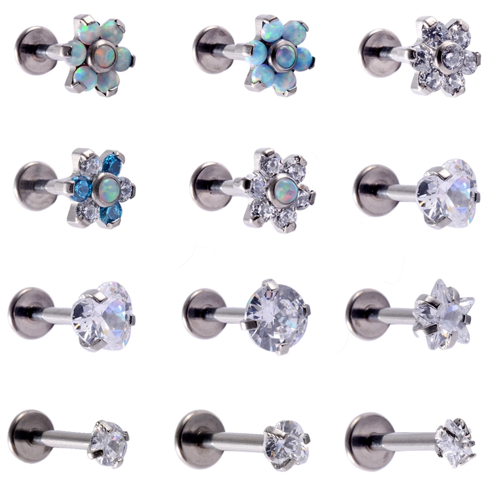 Labrets Body Jewelry Titanium G23 | Piercing Tragus Titanium Labret ...