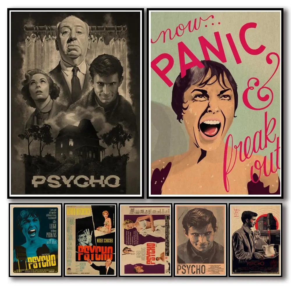 31-Designs-Hitchcock-Movie-Psycho-Kraftpaper-Poster-Artwork-Homedecal ...