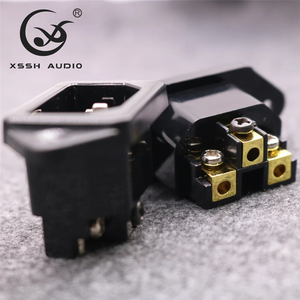 Power Outlet DIY HIFI 4pcs Brass Plating Rhodium or Plating Gold ...