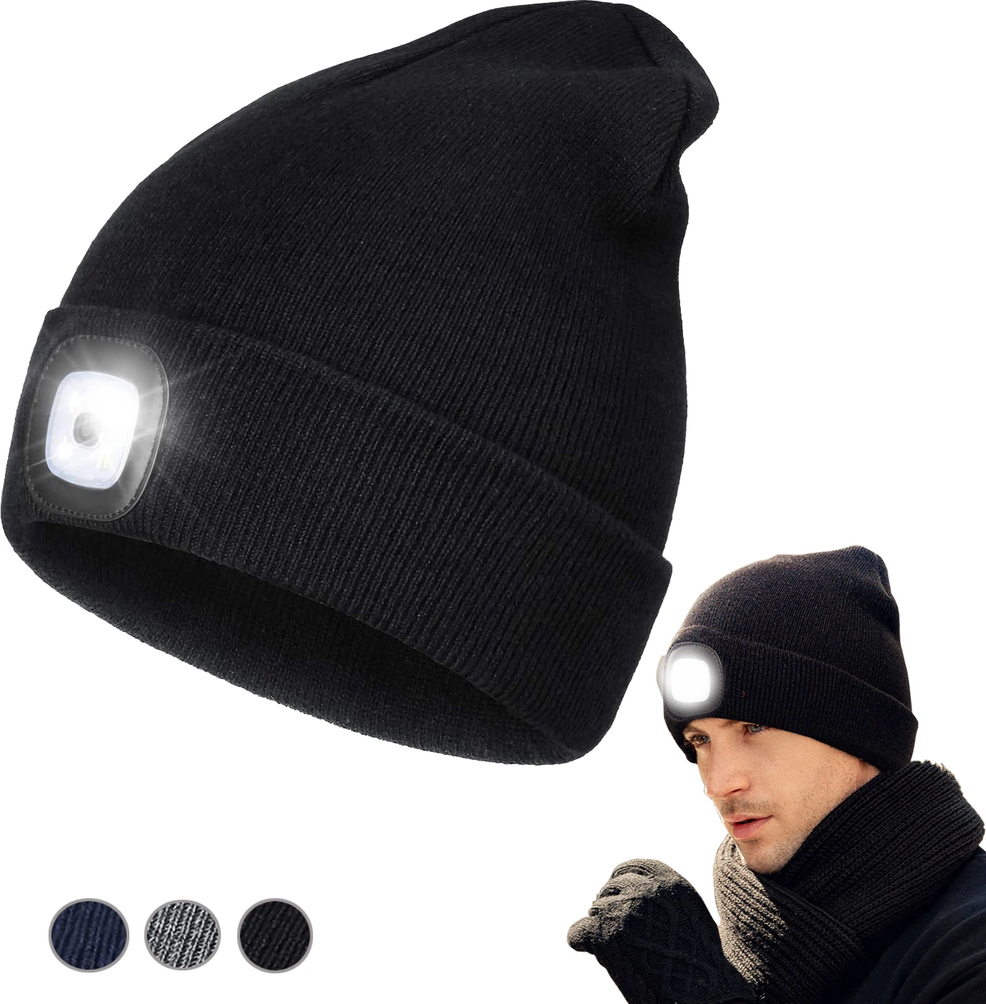 Bonnet-LED-avec-lumi-re-unisexe-lampe-rechargeable-USB-chapeaux-casque ...