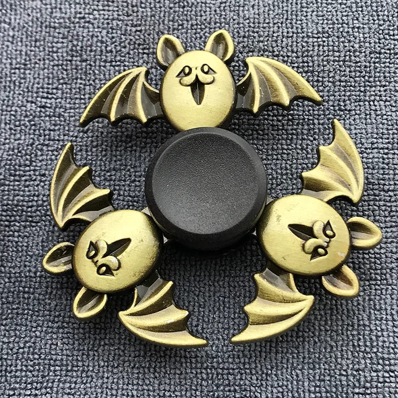 Fidget Spinner Brass Color Zinc Alloy Metal Hand Spinner Dice Bauhinia ...