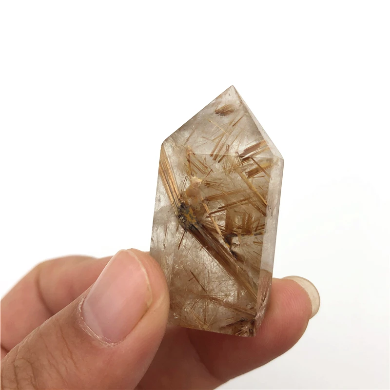 Home & Living Golden Rutile Quartz Tower Small Natural T467 Rocks ...
