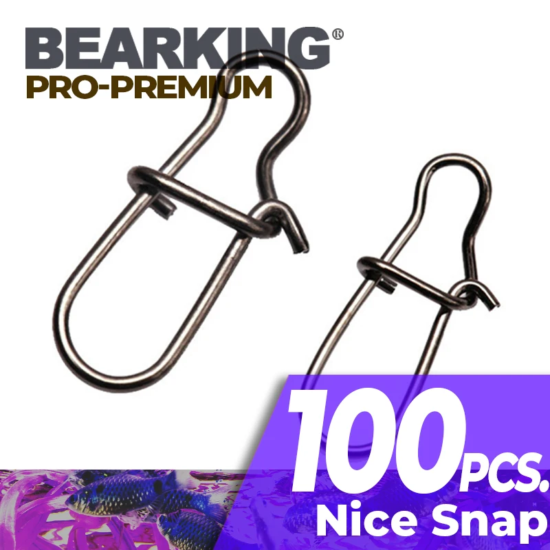 Hot-100pcs-lot-bearking-nice-Snap-Fishing-Barrel-Swivel-Safety-Snaps ...